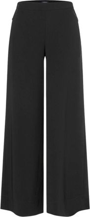 M.A.C Pantalon Coralie Court en Cr&ecirc;pe Flottant - Femme - Pantalons - Noir - Taille: W32 L32