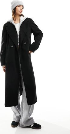 Jacqueline de Yong Longline-Mantel in Schwarz