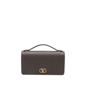 Valentino Garavani VLogo Signature Leather Clutch Bag