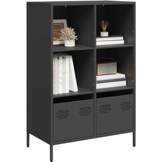 vidaXL Highboard Schwarz 68x39x103,5 cm Stahl - Vidaxl