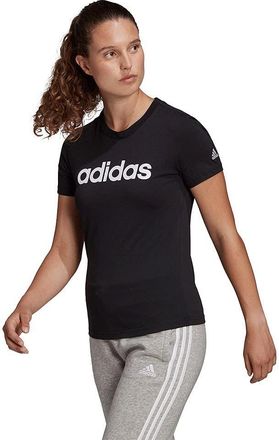 adidas Damen Essentials Slim Logo T-Shirt, Black/White, XS