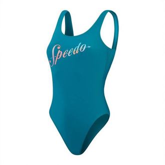 Speedo Damen Schwimmanzug LOGO DEEP UBK 1PC PT AF BLUE