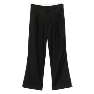 Helmut Lang Schwarze Doppelte Faltenhose - - Trousers - Herren - Schwarzk - W32