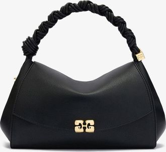 Ganni Very-Bou-Tasche in Gl&auml;nzende Schwarz