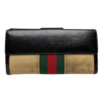 Gucci Portefeuille en coton Pre-owned - Femme - Pre-owned - Beige - Taille: ONE Size