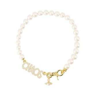Vivienne Westwood Chaos Gro&szlig;e Perlenkette - - Accessories - Damen - Gelb - ONE SIZE