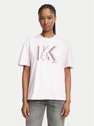 Karl Lagerfeld T-Shirt B4W17003 Hellrosa Regular Fit