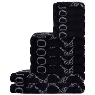 Joop Handtuch Set, 10-TLG - Cornflower, 2X Duschtuch, 4X Handtuch, 4X G&auml;stetuch Schwarz Set