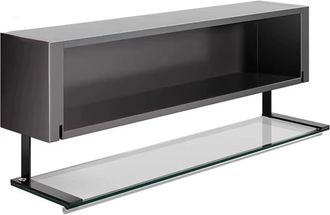 Generic H&auml;ngeschrank Mehrzweckschrank Metall Materialien Kohlenstoffstahl und Glass Gro&szlig;es Stauvolumen Magnetische Klappt&uuml;r L&auml;nge: 50/60/70/80 cm Metallschran