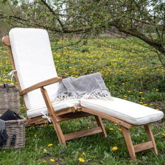 House Nordic Coussin de chaise longue Arrecife - Coton blanc Coussin