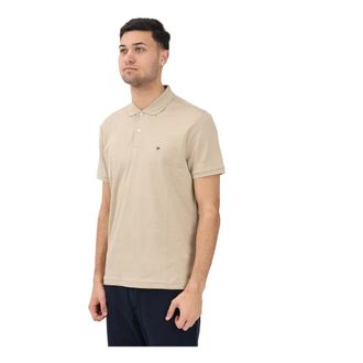 Tommy Hilfiger Homme, Tops, Beige, Taille: XL Polo en maille interlock coupe classique