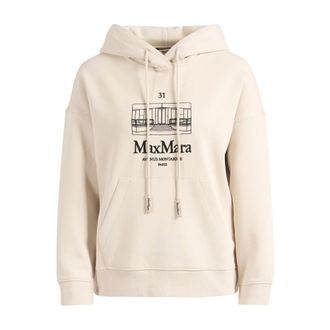 Max Mara Femme, Sweatshirts et sweats &agrave; capuche, Beige, Taille: 38 FR Smmandrea Sweat &agrave; capuche