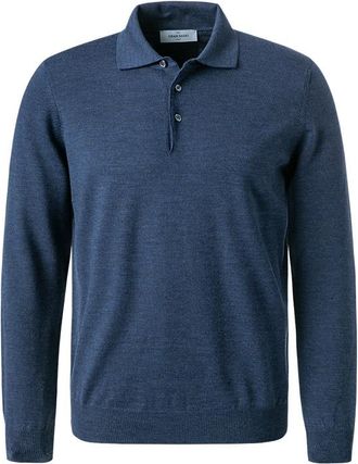 Gran Sasso Herren Pullover blau Schurwolle unifarben