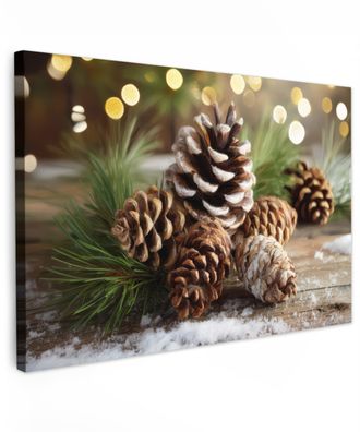 MuchoWow &copy; Weihnachtsdeko Wandbilder 90x60 cm Home Deko Wohnung Bild Wohnzimmer Weihnachtsgeschenke Fotoleinwand Wand Bilder Leinwand Wall Decor Geschenk Tanne