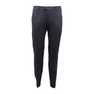 BRIGLIA 1949 Slim Fit Pinstripe Jersey Hose - - Trousers - Herren - Blau - 2XL
