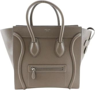 Celine Sac &agrave; main en cuir vintage Pre-owned - Femme - Pre-owned - Gris - Taille: ONE Size