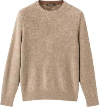 Loro Piana Homme, Pulls, Beige, Taille: L Varallo Crewneck
