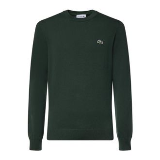 Lacoste Monochromer Rundhals-Pullover aus Baumwolle - - Knitwear - Herren - Gr&uuml;n - 2XL