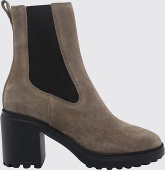 Hogan H724 Chelsea-Boots aus Veloursleder mit mittlerem Blockabsatz und runder Kappe