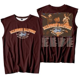 Generic Maddox Batson Live Worldwide Tour Débardeur sans manches Unisexe Décontracté Vêtements de sport en plein air, marron, XXS