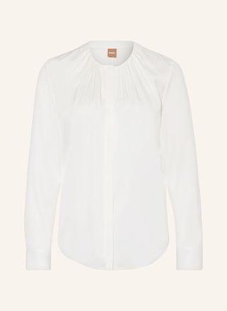 HUGO BOSS Bluse Banorah Aus Seide weiss