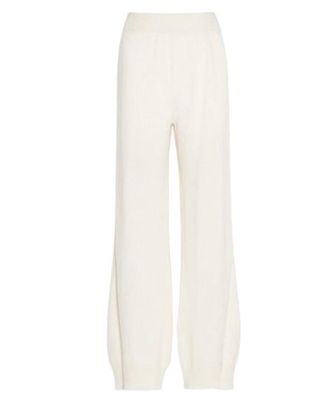 Barrie Cream Cashmere Knit Joggers Size M