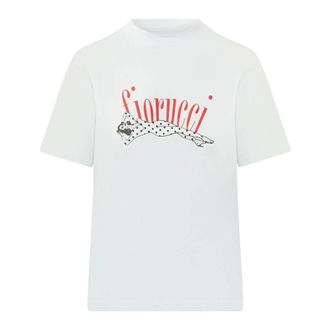 Fiorucci Femme, Tops, Blanc, Taille: 36 FR Polka Dot Pin Up Tee