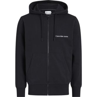 Calvin Klein Schwarzer Hoodie Pullover Nachhaltige Baumwolle - - Sweatshirts & Hoodies - Herren - Schwarzk - 2XL