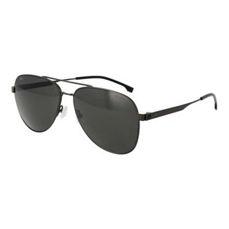 HUGO BOSS Homme, Accessoires, Noir, Taille: 60 MM Lunettes de soleil Aviateur Gunmetal Polarized Gris