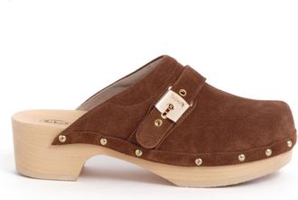 Dr. Scholls Scholl Damen Pescura Clog 50 Sandale, Cognac, 41 EU