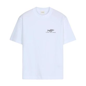Closed T-Shirt mit Rundhalsausschnitt und Frontprint - - Tops - Herren - Wei&szlig; - XL
