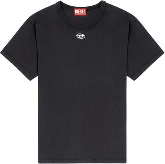 Diesel Femme, Tops, Noir, Taille: 40 FR T-Normy-Od-S1 Cotton T-shirt