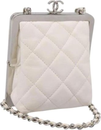 Chanel Sac bandouli&egrave;re mini vintage doccasion - Femme - Pre-owned - Blanc - Taille: ONE Size
