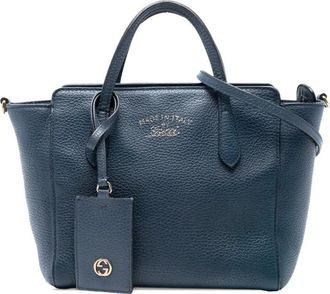 Gucci 2016-2025 Mini Leather Swing satchel - Bleu