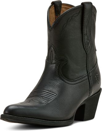 Ariat Womens Maggie J Toe Western Boots in Black Night, B Medium Width, Size 37.5, by Ariat