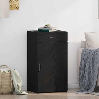 vidaXL Buffet Ch&ecirc;ne noir 30 x 42,5 x 93 cm Bois ding&eacute;nierie Vidaxl