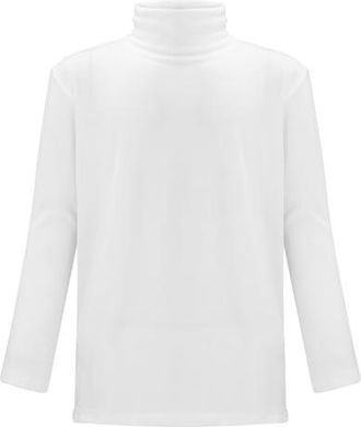 Generic Haut &agrave; col montant pour homme - Col roul&eacute; - Manches longues - Pull d&eacute;contract&eacute; en coton l&eacute;ger - Couche de base dhiver chaude, Tops blancs &agrave; col montan