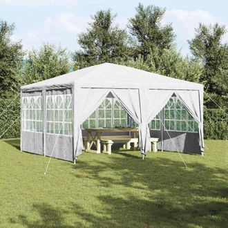 vidaXL Tente de f&ecirc;te Blanc 400 x 400 x 266 cm Polyester, Acier Vidaxl