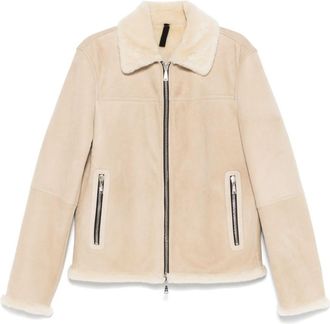 Tagliatore Jacke aus Faux Shearling - Nude