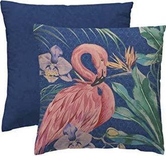 Ombra Milano Velvet Flamenco Kissen mit F&uuml;llung, 45 x 45 cm