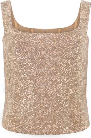 Giuseppe Di Morabito Femme, Tops, Beige, Taille: 40 FR Top sans manches orn&eacute; de cristaux