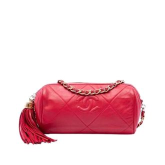 Chanel Pre-owned Sac bandouli&egrave;re matelass&eacute; en cuir dagneau - Femme - Pre-owned - Rouge - Taille: ONE Size