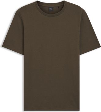 BOSS Herren Tiburt 240 T-Shirt aus Baumwoll-Mix mit kreisf&ouml;rmiger Jacquard-Struktur Hellgr&uuml;n XXL