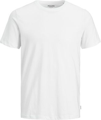 Jack & Jones Herren JJEORGANIC Basic Tee SS O-Neck NOOS, White/Detail:Slim, XS