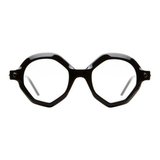 Kuboraum Femme, Accessoires, Noir, Taille: ONE Size Lunettes rondes noires en ac&eacute;tate