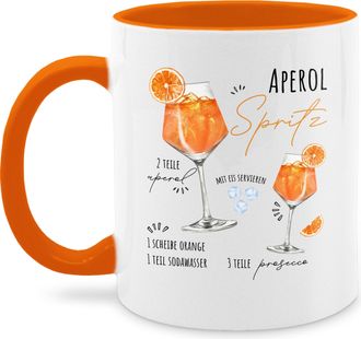 Shirtracer Tasse Tassen 325ml - Karneval & Fasching - Aperol Spritz Rezept I Lustig Geschenk Aperolfan Fanartikel - 325 ml - Orange - büro karnevalstasse faschin