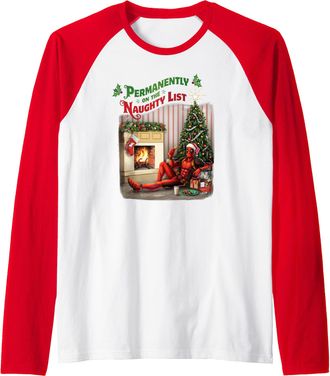 MARVEL Deadpool Permanently on the Naughty List Holiday Raglan