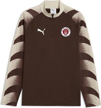Puma Haut d&eacute;chauffement ajust&eacute; &agrave; col zipp&eacute; FC St. Pauli Homme, Accessoires, Marron, 3XL