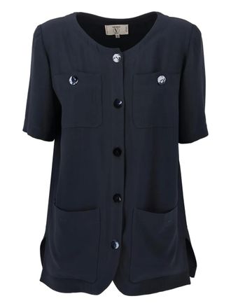 Valentino Garavani blouse 1900 Miss V - Bleu