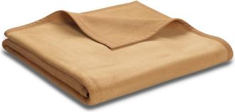 BIEDERLACK Wohndecke Unicolour Baumwollmischung Camel Größe 150x200 cm